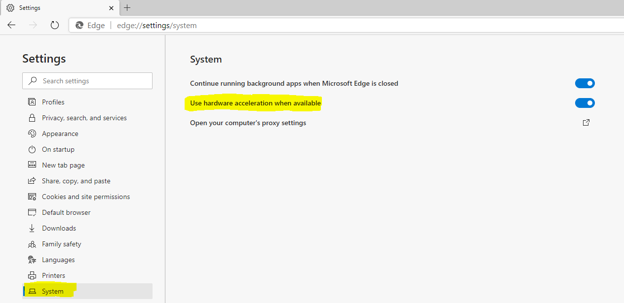 Webgl Microsoft Edge
