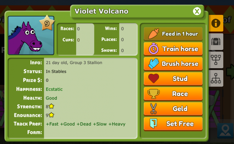 Horse Profile | The Official Hooves of Fire: Horse Racing Game Wiki